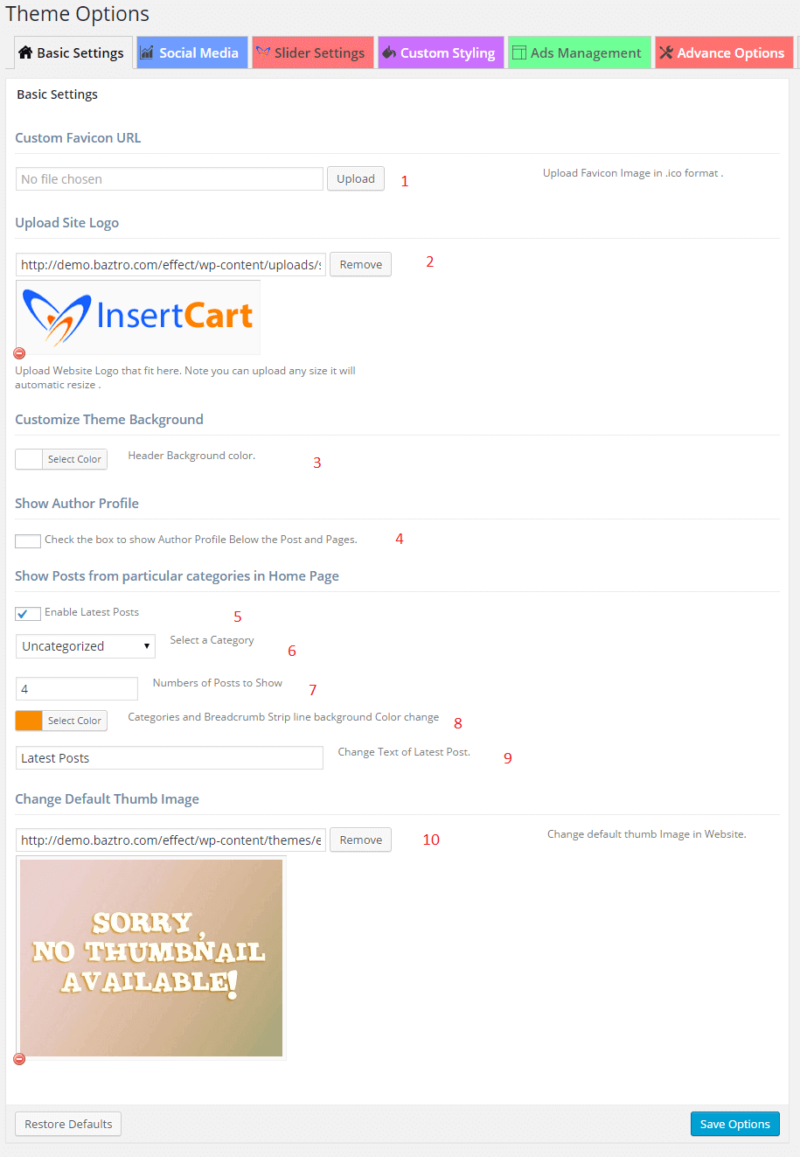 Effect Wordpress Theme Setup Guide And Documentation Wordpress Theme Store Insertcart 5024