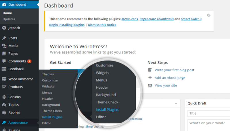 How to Install a Required or Recommended Plugin – WordPress Theme Store – InsertCart
