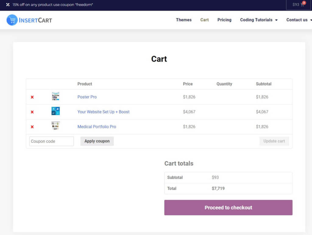 How to Customize Product Prices and Cart Total in WooCommerce – WordPress Theme Store – InsertCart