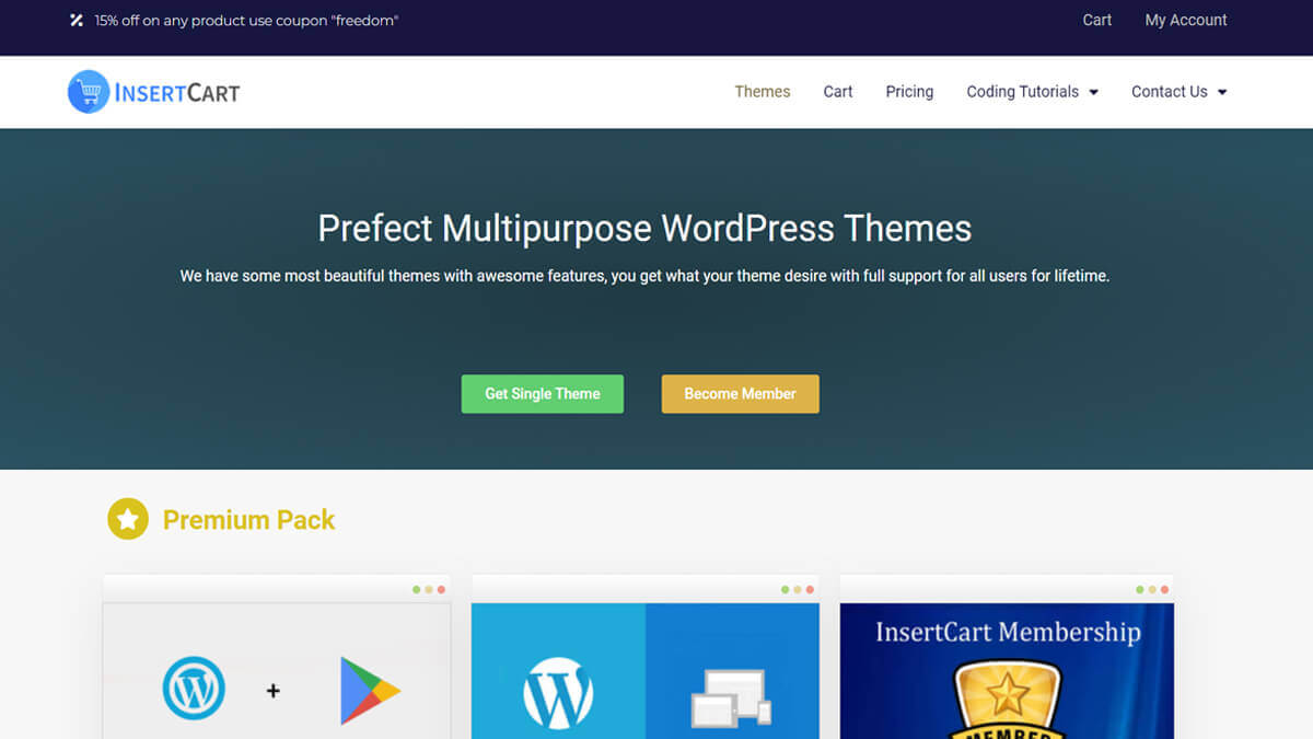 WordPress Theme Store - InsertCart